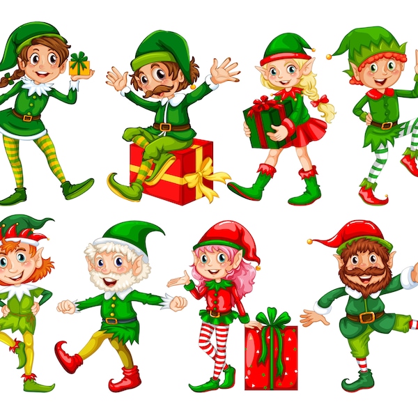 Elf Clipart - Etsy