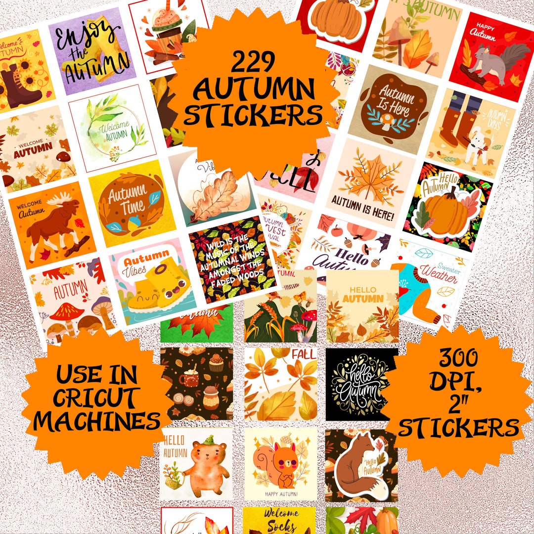 229 pegatinas de OTOÑO pegatinas imprimibles de 2 - Etsy España