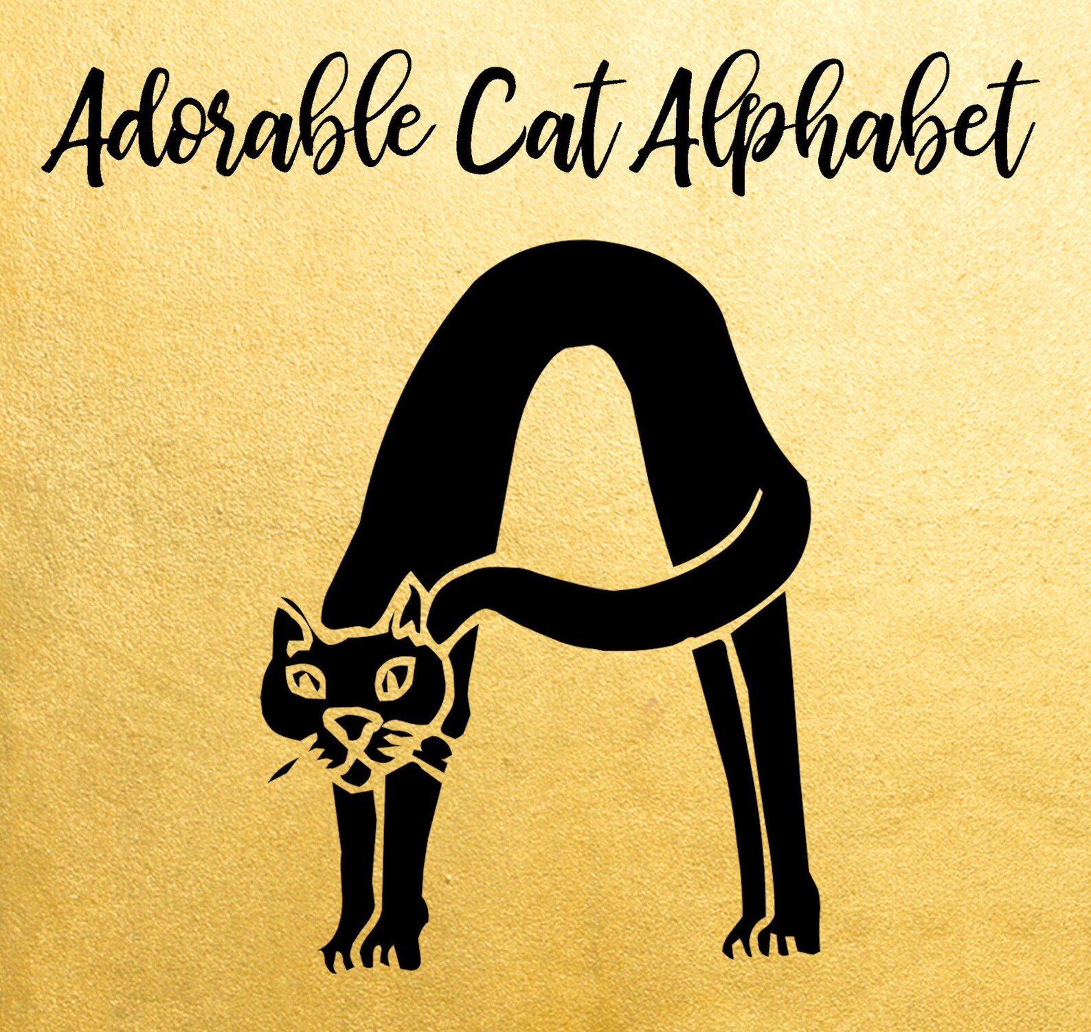 Cat Alphabet, Printable Font for Cat Lovers, Cricut Alphabet, 2 Letters ...