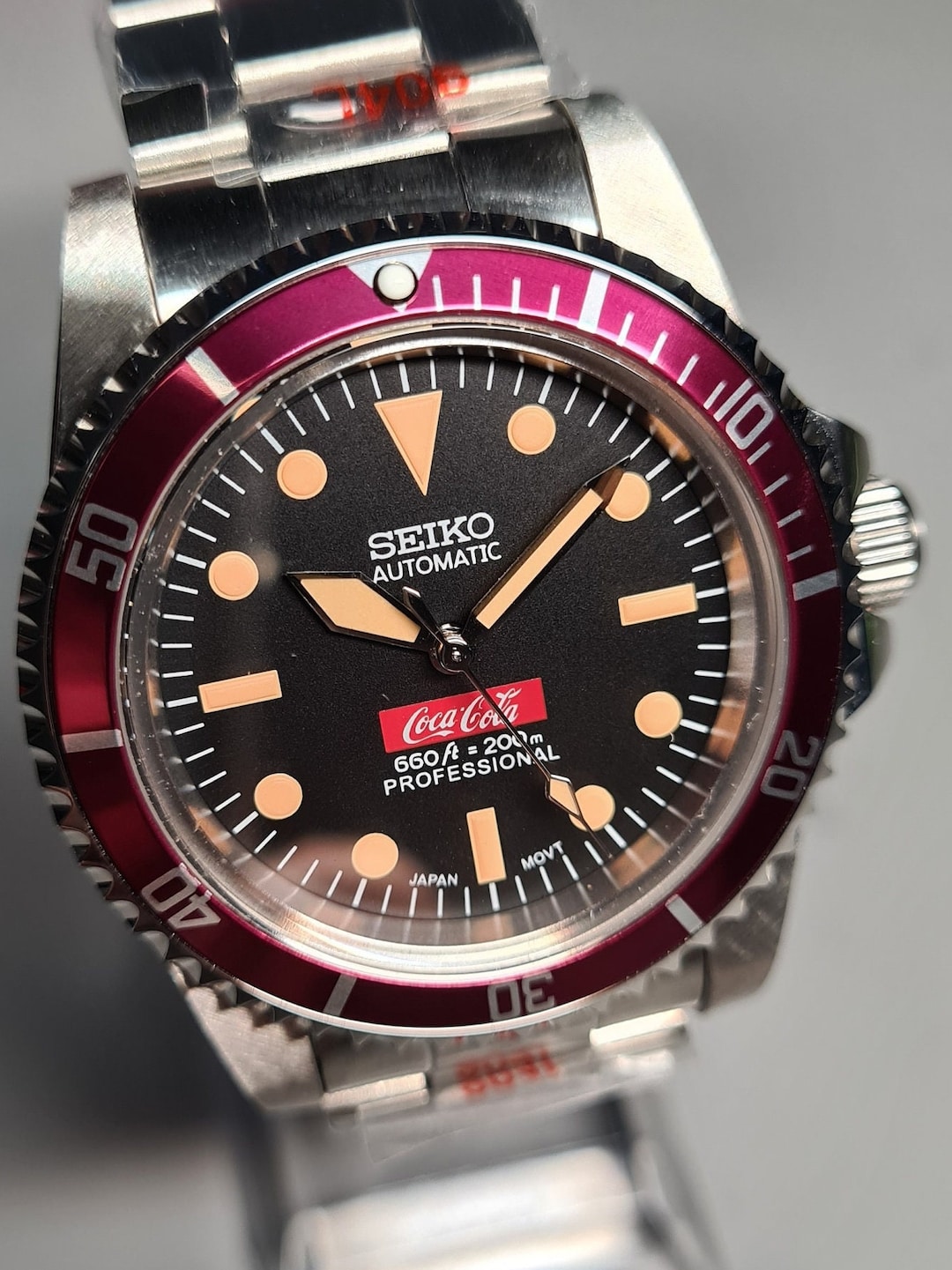 Seiko Mod Submariner Scubamaster Red NH35 Vintage Style Coca Cola - Etsy