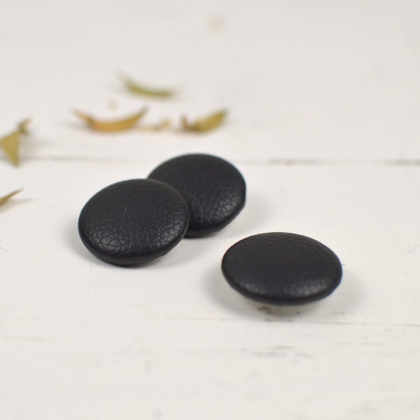 Faux Leather Buttons - Etsy