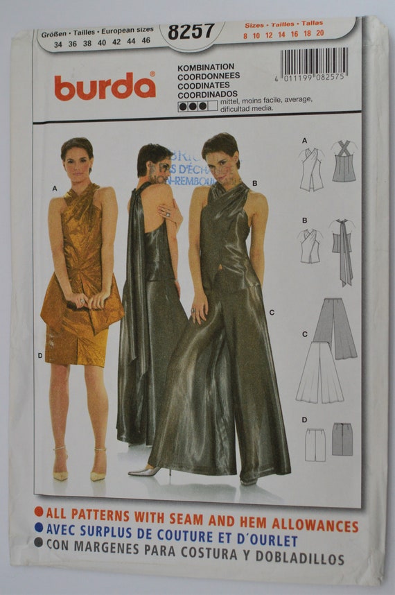 Burda 8257 Formal Wear Sewing Pattern for Women Dressy | Etsy