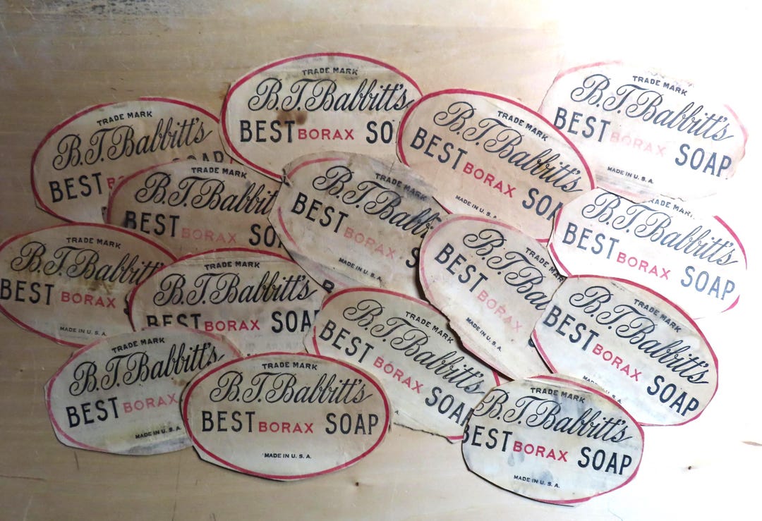 15 Vintage BORAX SOAP Scraps*advertising*for Crafting, Decoupage ...