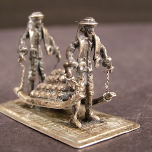 Vintage Dutch Sterling Silver Miniature Statue Sculpture Sailor Men ...