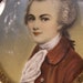 Antique Celluloid Frame HAND PAINTED MINIATURE Mozart Portrait Picture ...