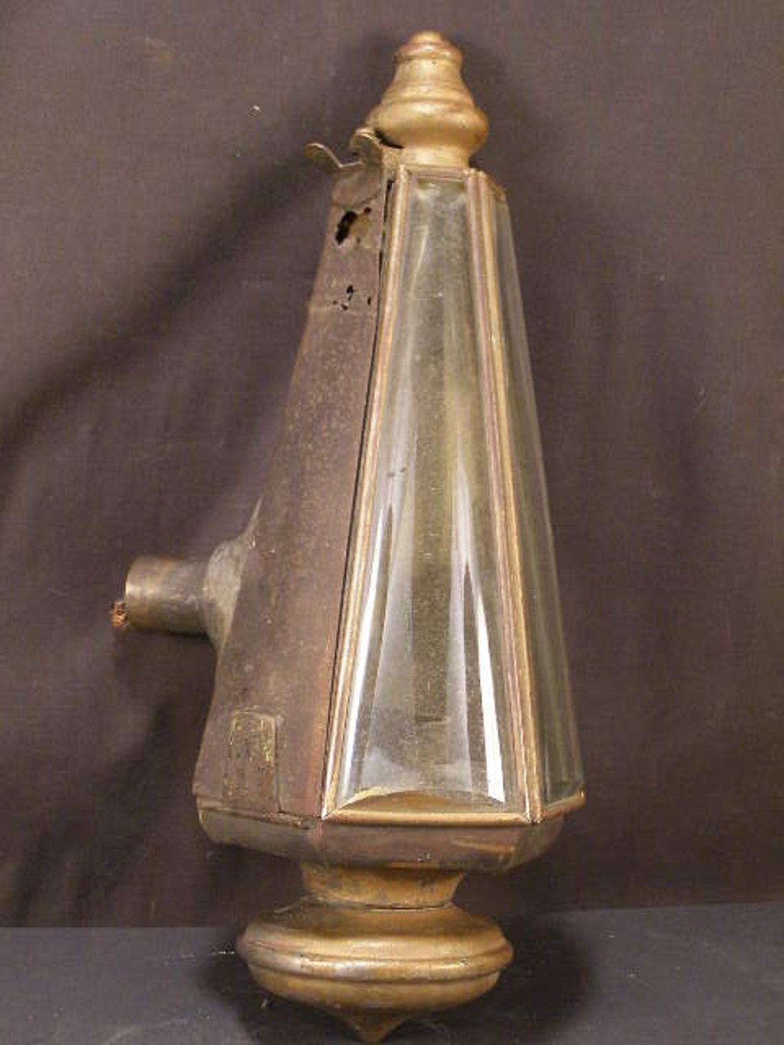 Rare 19c Beveled Glass Oil Kerosene Buggy Coach Carriage Lamp Lantern ...