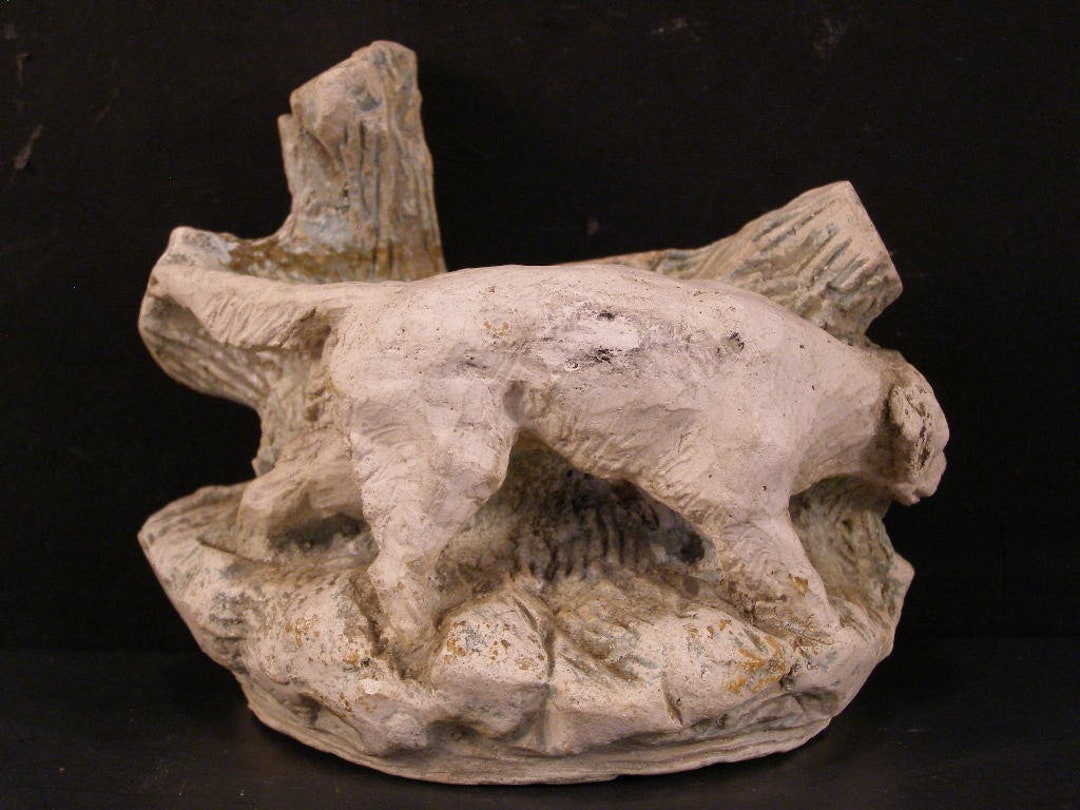 1913 Irish Setter Hunting Puppy Dog Sculpture Figure Artist Statue ...