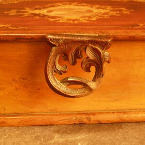 RARE Antique Inlaid Wood Inlay BOOK Wooden Jewelry Trinket Dresser Box ...