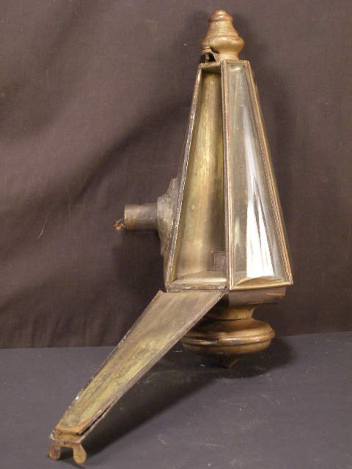 Rare 19c Beveled Glass Oil Kerosene Buggy Coach Carriage Lamp Lantern ...