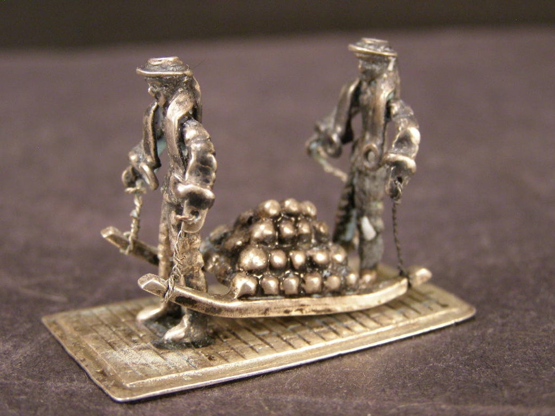 Vintage Dutch Sterling Silver Miniature Statue Sculpture Sailor Men ...