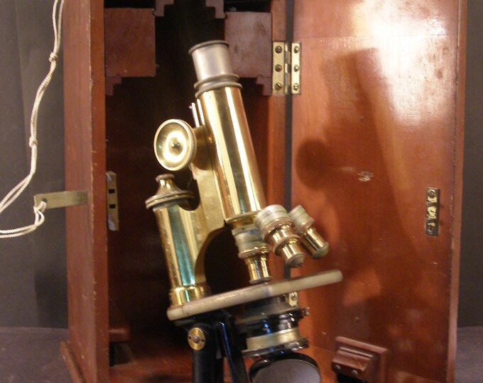 Antique Bausch Lomb NY Optical BRASS Microscope ORIGINAL Wood Box B & L Scientific - Etsy