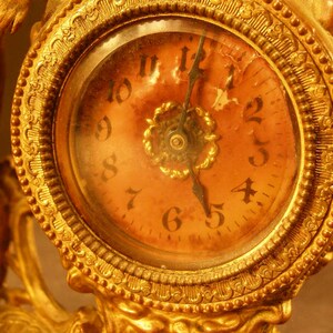 19th C Bronze Girl Figurine Woman Sculpture Lady Statue Mantle Shelf ...