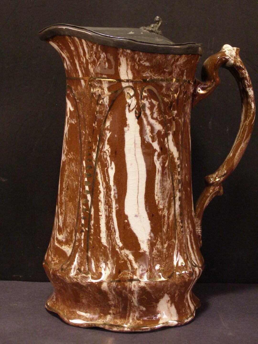 RARE EARLY 1800 Marbled Agate Ware Mocha Creamware Staffordshire ...