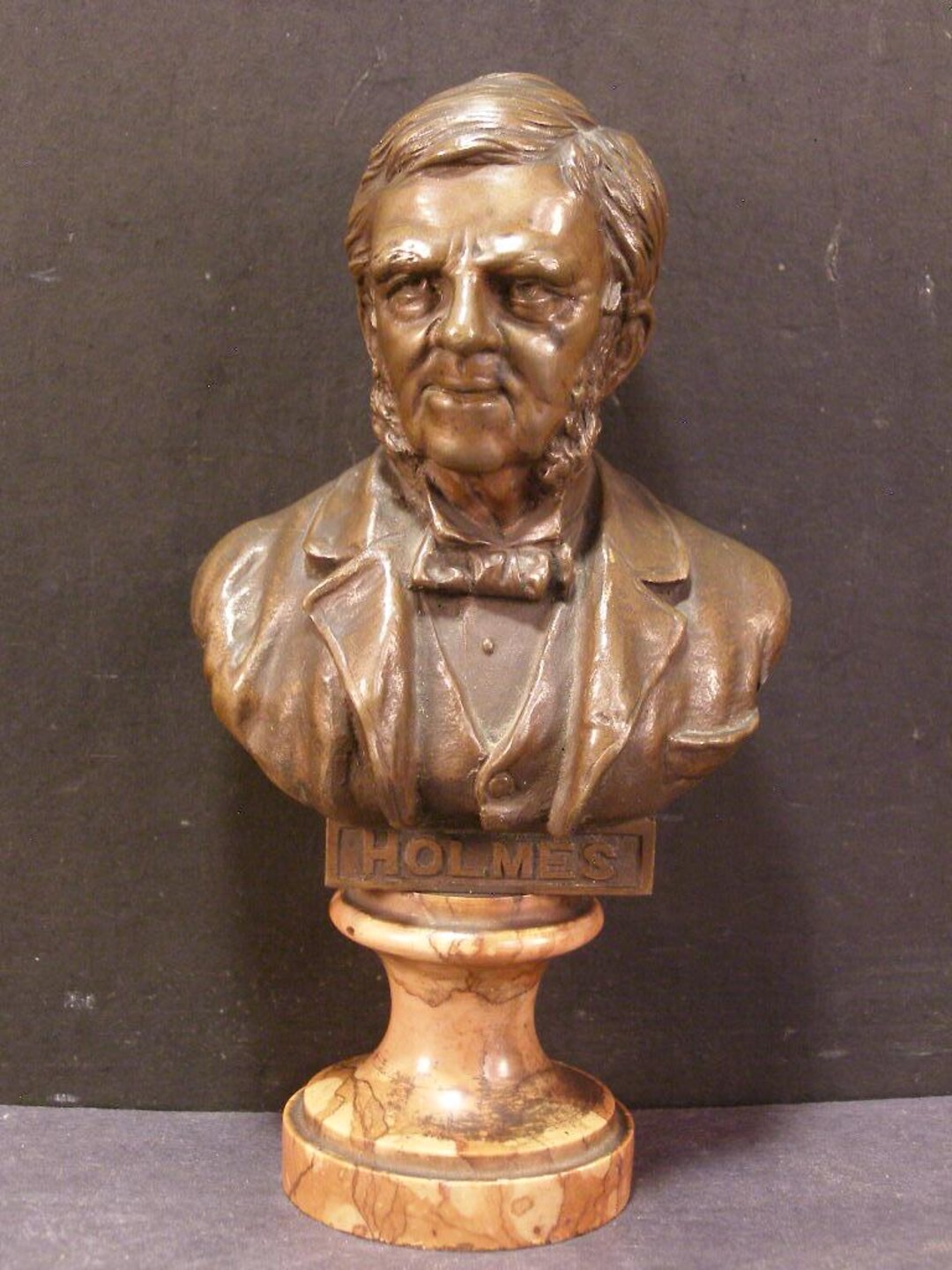 1800's Bronze Bust Sculpture Oliver Wendell Holmes Marble Pedestal Statue Figure - Etsy