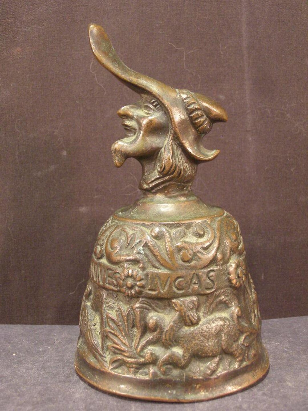 RARE Bronze Figural Church Sanctuary French Cavalier Apostle Bell ...