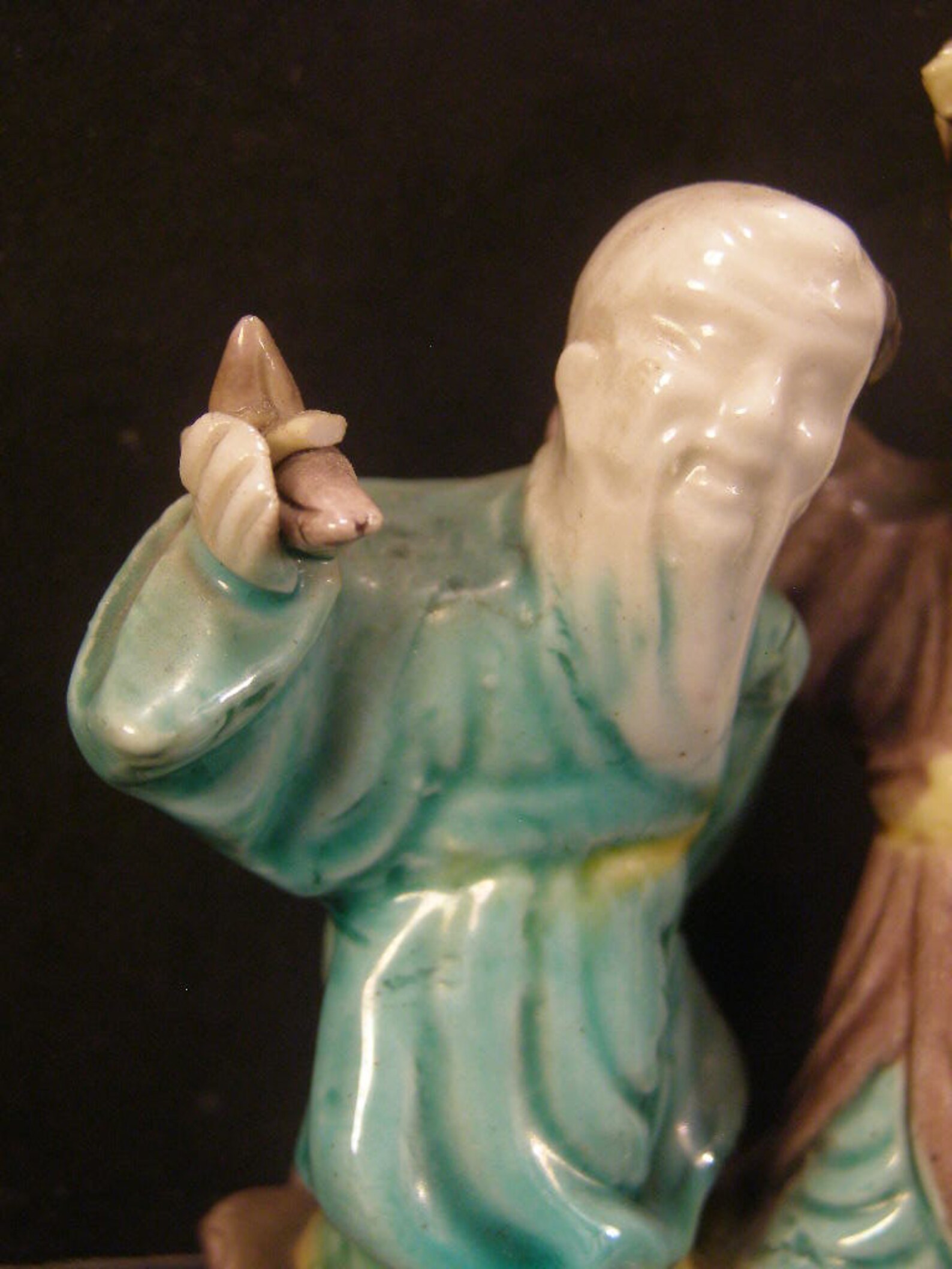 Vintage Imperial Doucai Chinese Porcelain Export Enamel Figurine Sancai ...