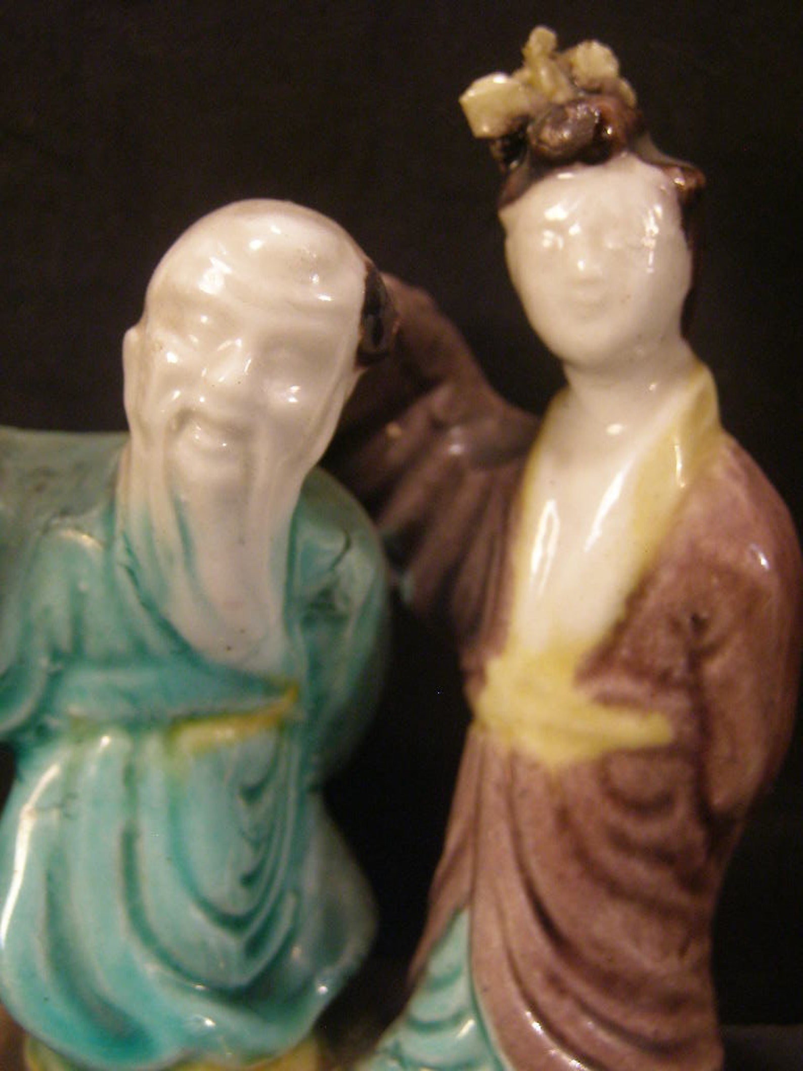 Vintage Imperial Doucai Chinese Porcelain Export Enamel Figurine Sancai ...