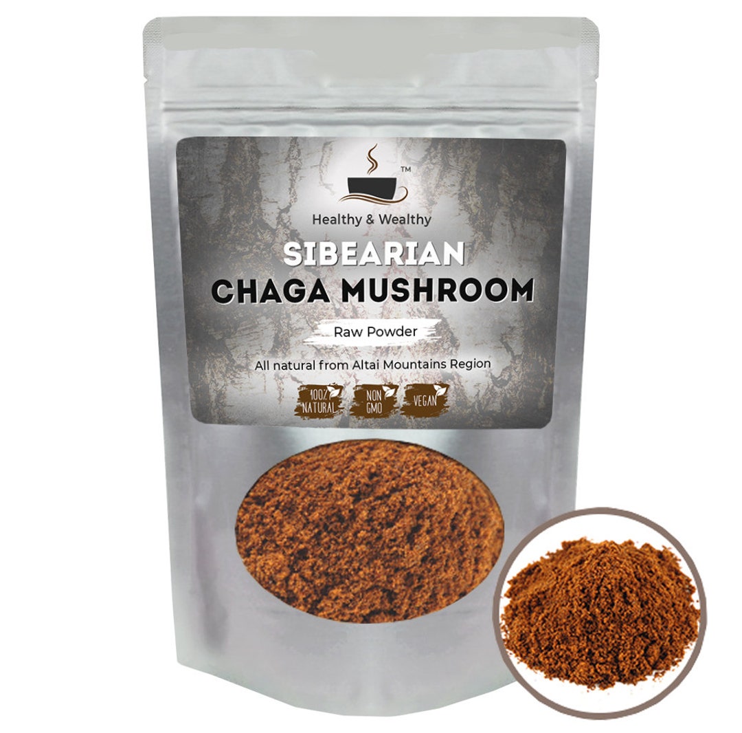 Organic Siberian Chaga Mushroom Raw Powder From Altai Mountains 4 Oz ...