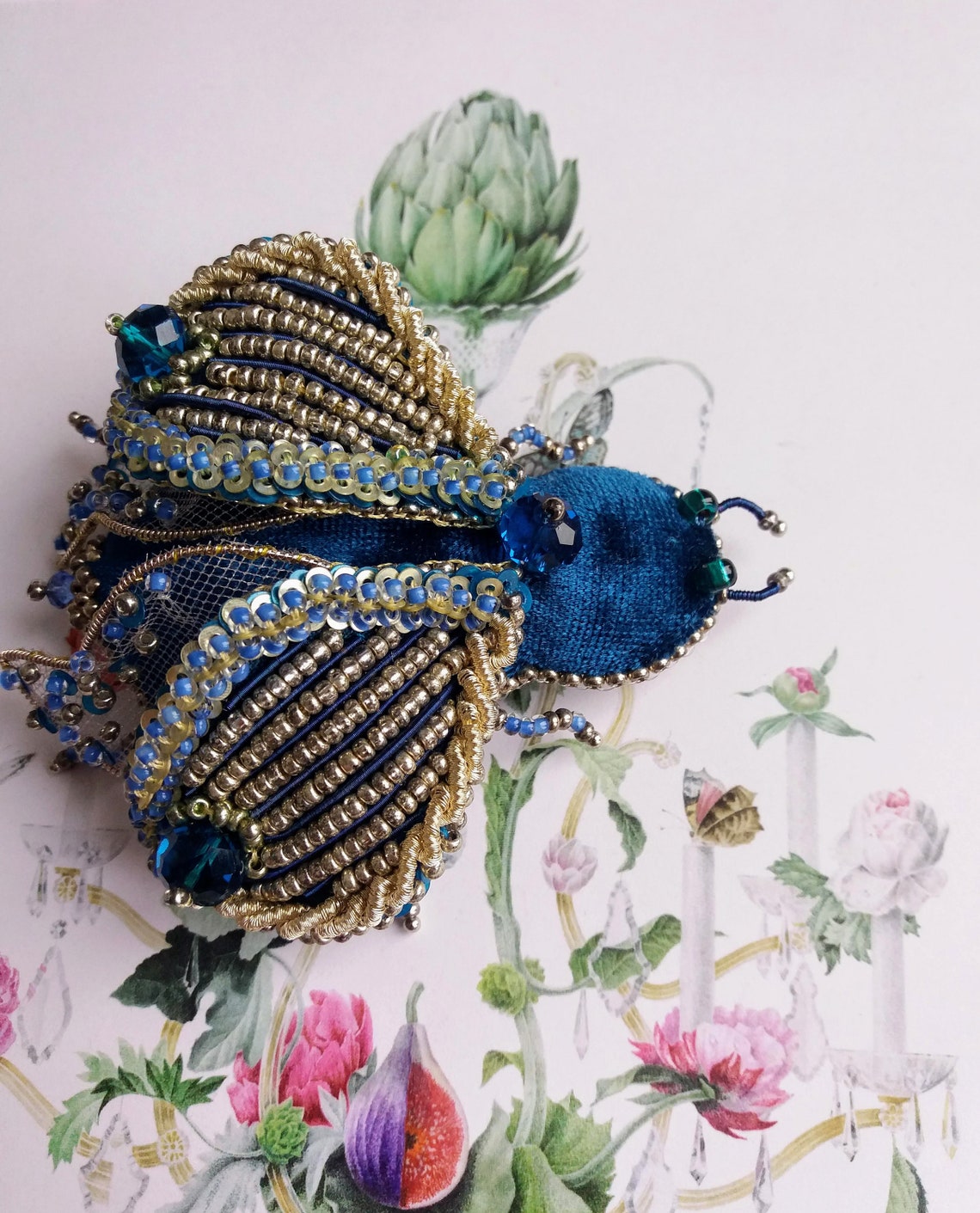 Animal Jewelry, One of a Kind Brooch Pin, Beaded Jewelry, Art Deco ...