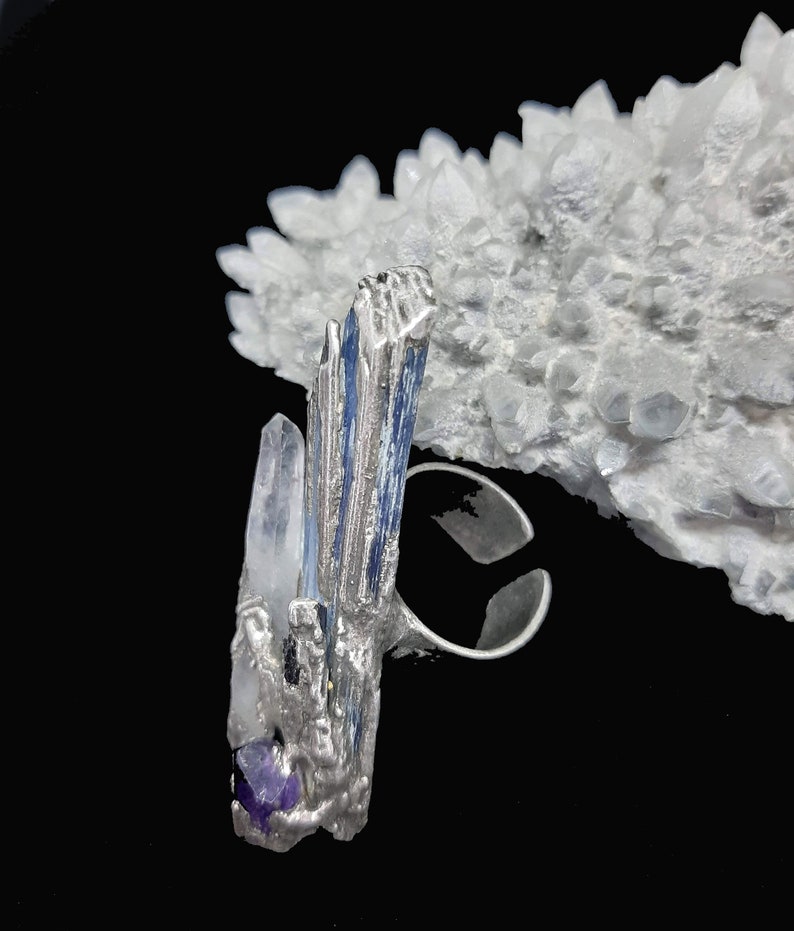 Multi Stone Ring Big Ring Raw Stone Ring Fantasy Jewelry | Etsy