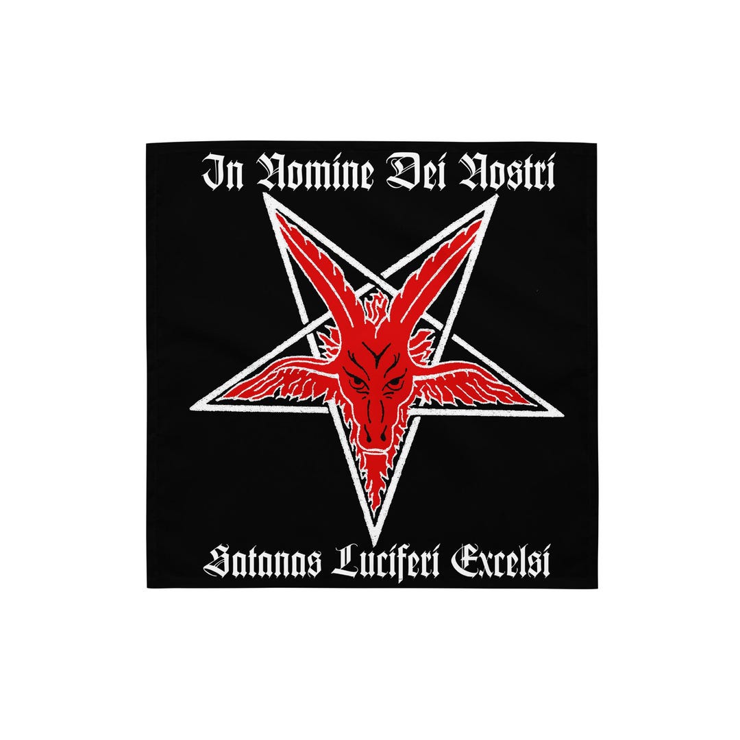 Satanic Altar Cloth - in Nomine Dei Nostri Satanas Luciferi Excelsi - Etsy