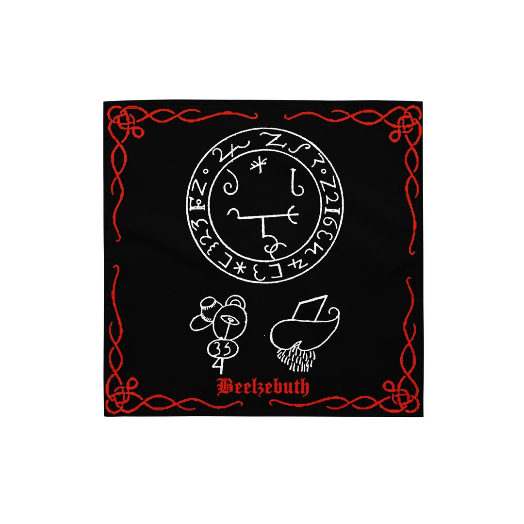 Demon Altar Cloth - Sigil of Beelzebub From Grimorium Verum - Etsy