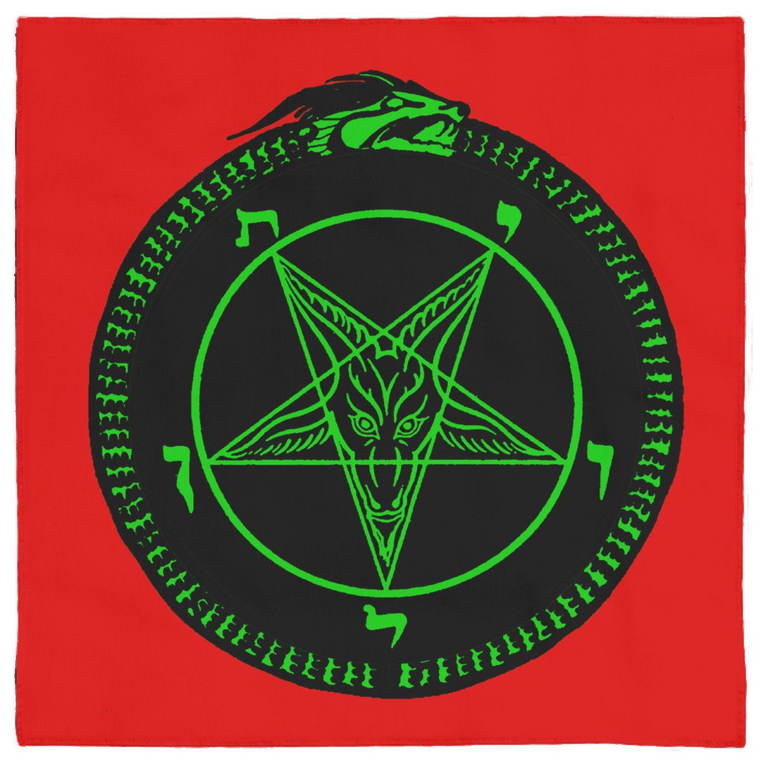Satanic Altar Cloth - Leviathan Baphomet Red / Green - Etsy