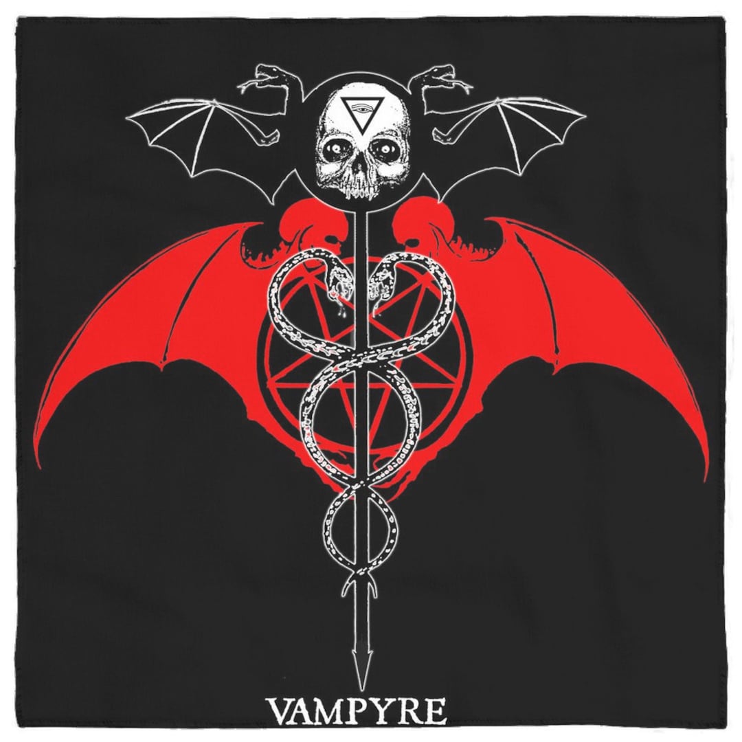 Vampire Altar Cloth - Vampyre Caduceus Varcolaci Symbols - Etsy