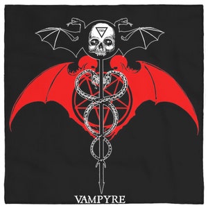 Vampire Altar Cloth - Vampyre Caduceus Varcolaci Symbols - Etsy