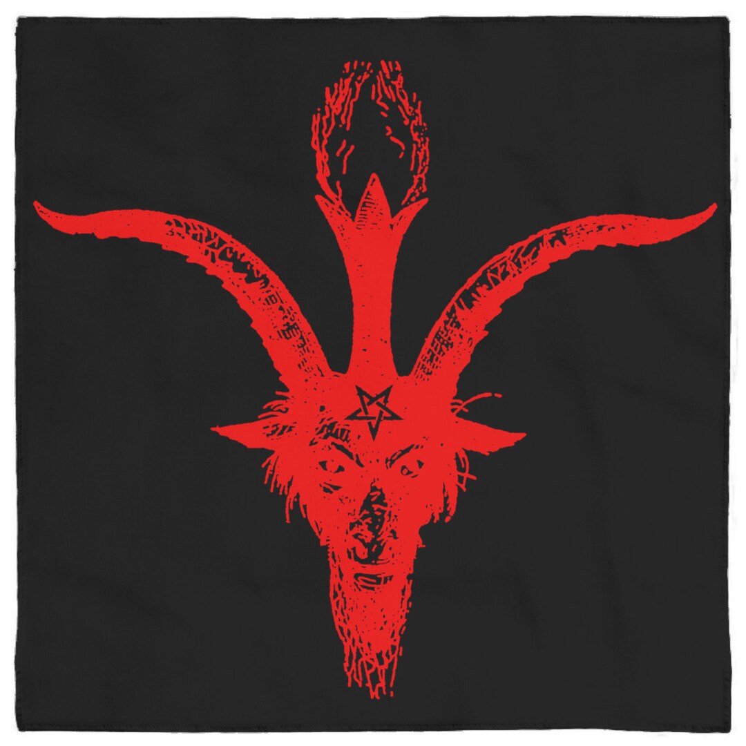 Baphomet Altar Cloth - Sabbatic Goat Inverted Pentagram - Etsy