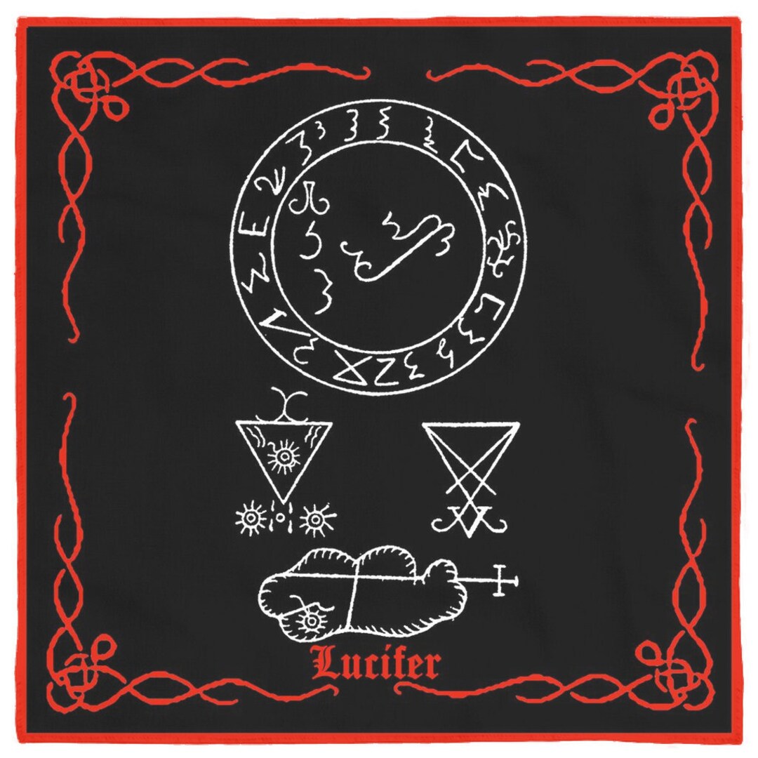 Demon Altar Cloth - Sigil of Lucifer From the Grimoirium Verum - Etsy