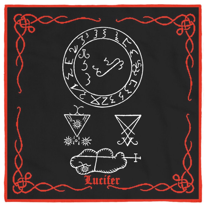 Demon Altar Cloth Sigil of Lucifer From the Grimoirium Verum - Etsy