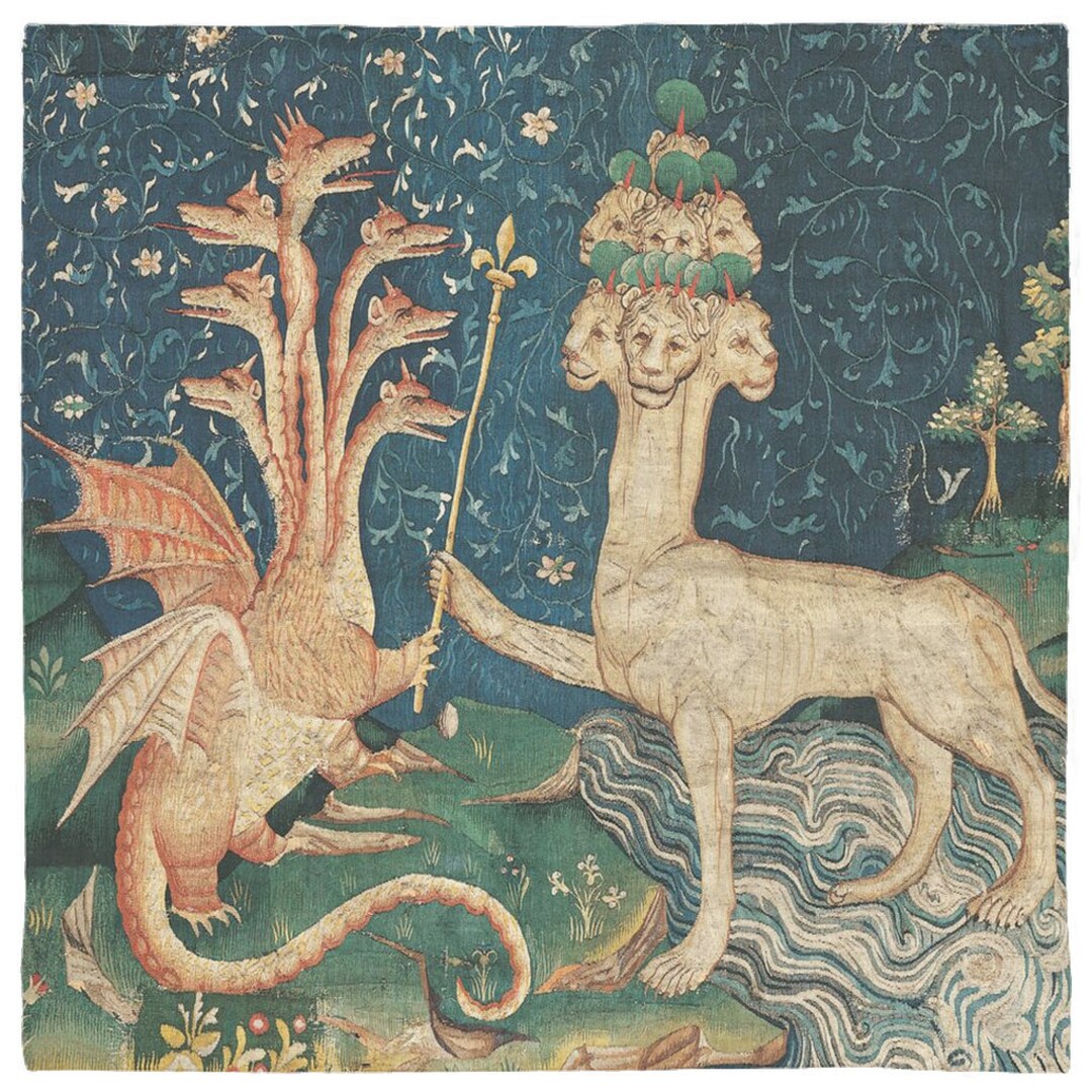 Satanic Altar Cloth - Antichrist Dragon (satan) and Beast (antichrist ...