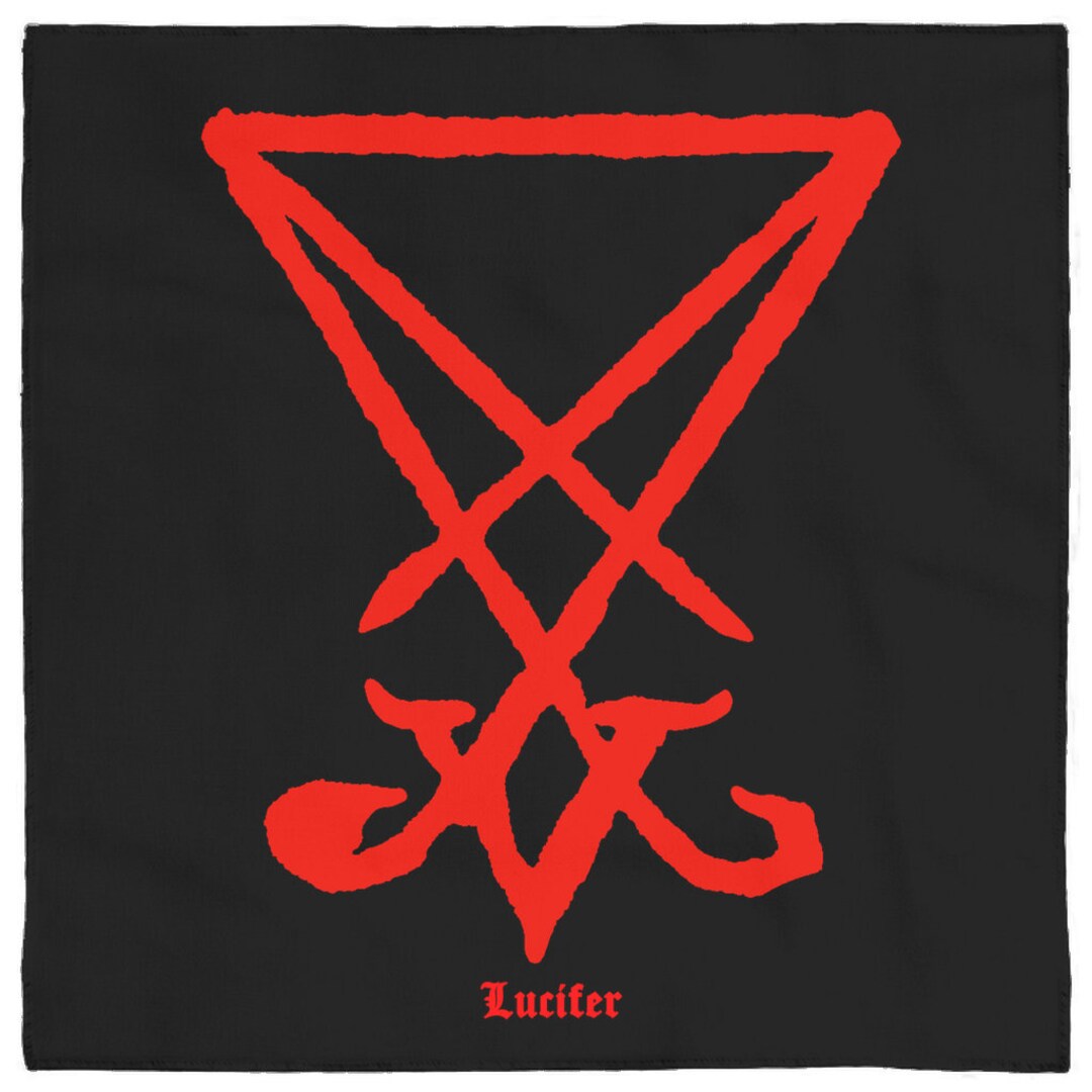 Luciferian Altar Cloth - Lucifer Sigil Medieval Red - Etsy