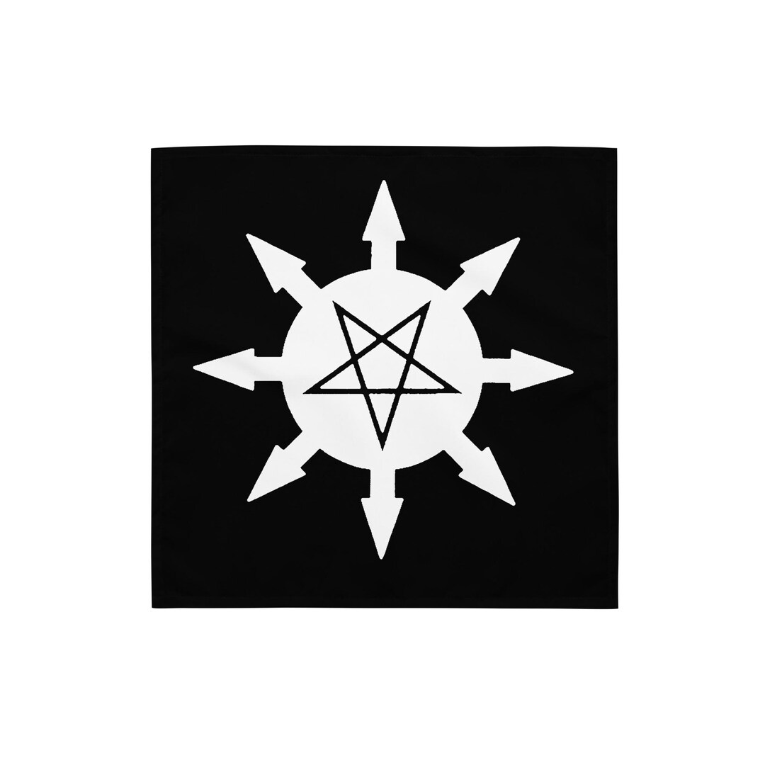 Luciferian Altar Cloth - Algol - Chaos Star Inverted Pentagram White ...