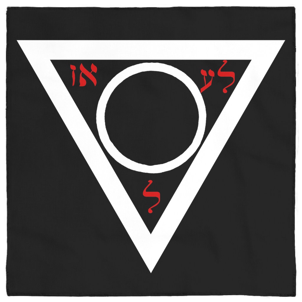 Luciferian Magick Altar Cloth Triangle of Evocation Azazel in Red Print ...