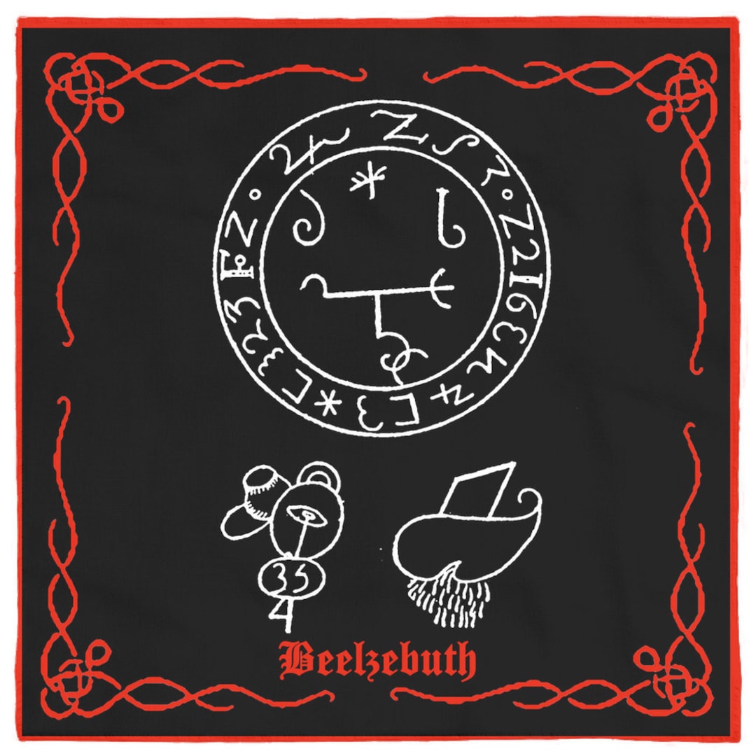 Demon Altar Cloth - Beelzebuth Sigil From Grimoirium Verum - Etsy