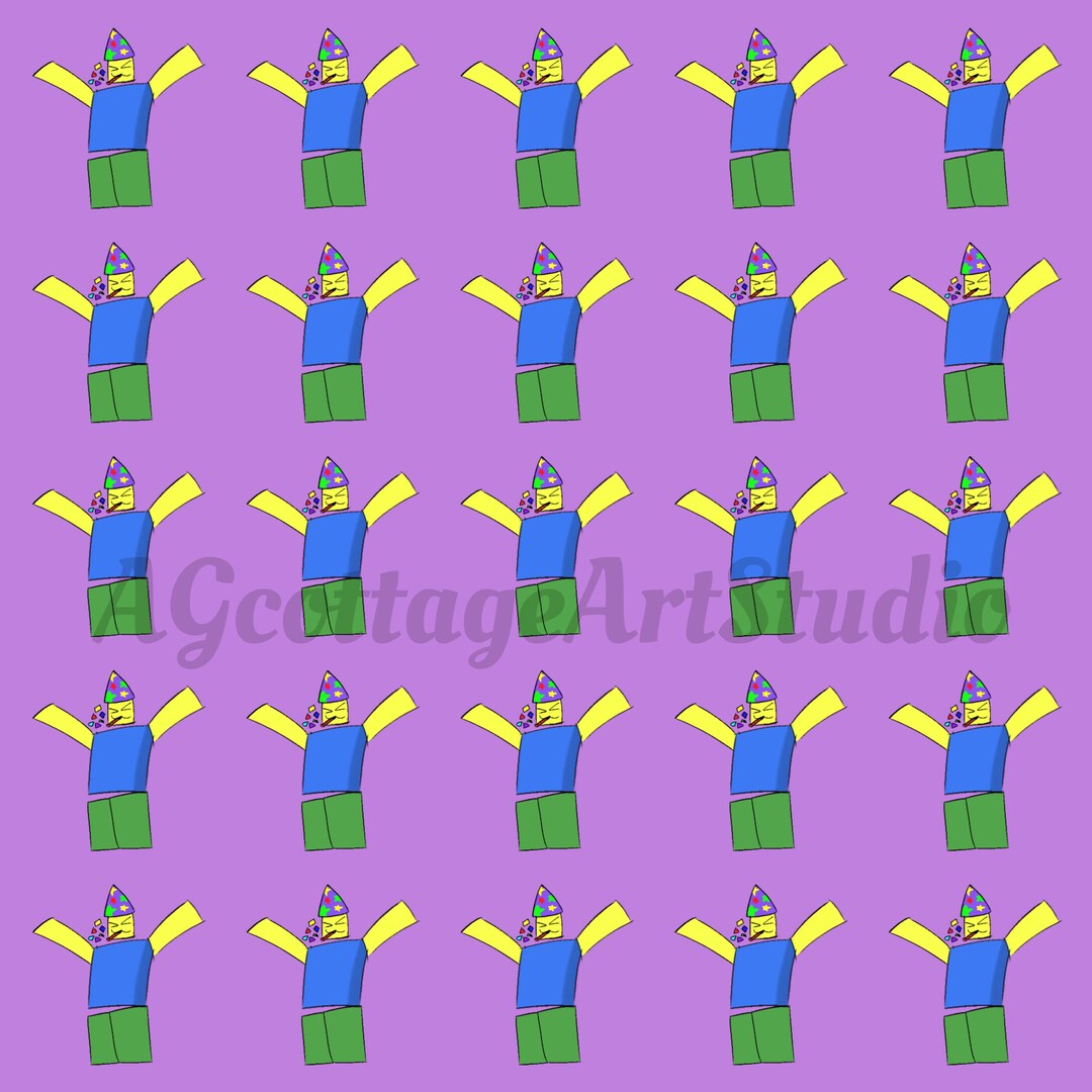 Roblox Regretevator Party Noob, Digital Wallpaper+seamless Pattern ...