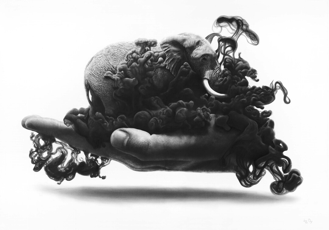 Dusk - Jono Dry Pencil Drawing Print - Etsy