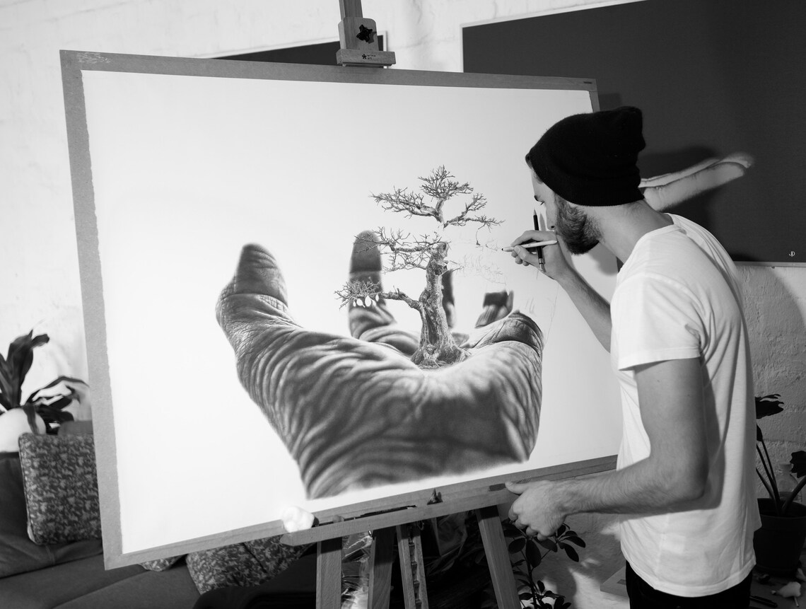 Autumn - Jono Dry Pencil Drawing Print - Etsy