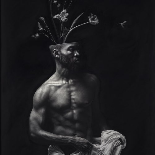 Exposed Jono Dry Pencil Drawing Print - Etsy