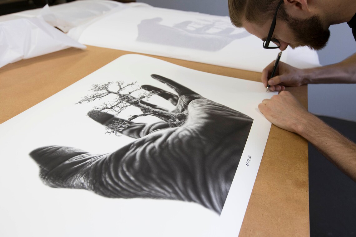 Autumn - Jono Dry Pencil Drawing Print - Etsy