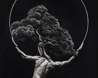 Touched by God Jono Dry Pencil Drawing Print | Etsy