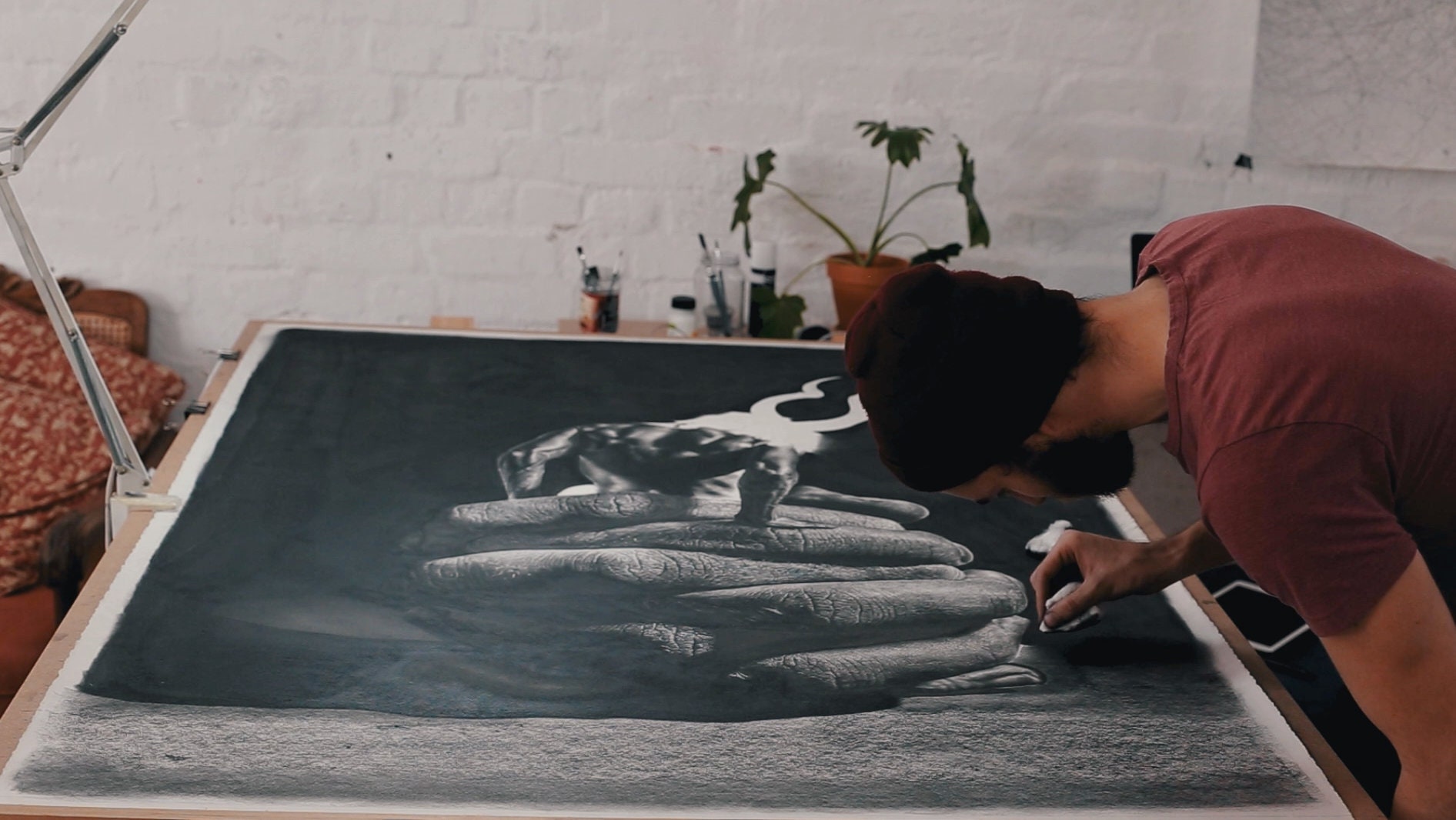 In Its Grip - Jono Dry Pencil Drawing Print - Etsy