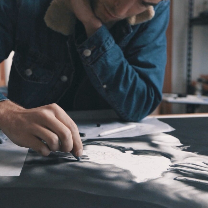 Approval Jono Dry Pencil Drawing Print - Etsy