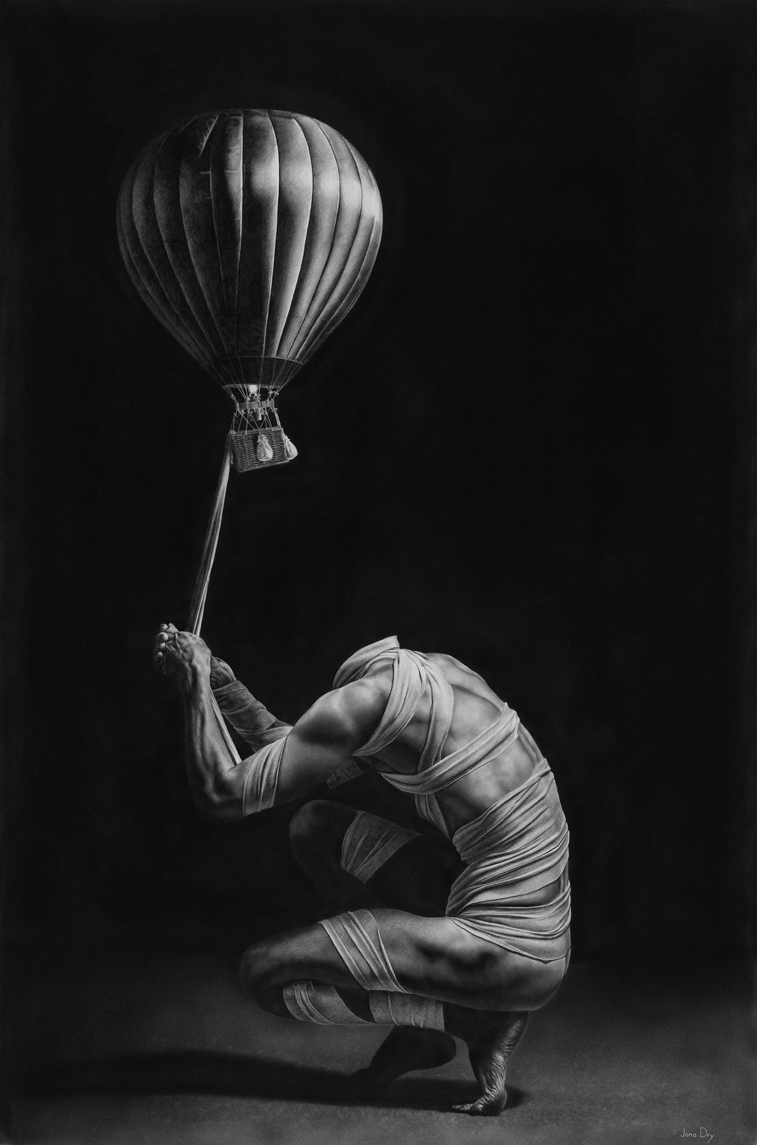 In Pursuit, I’m Entrapped - Jono Dry Pencil Drawing Print - Etsy