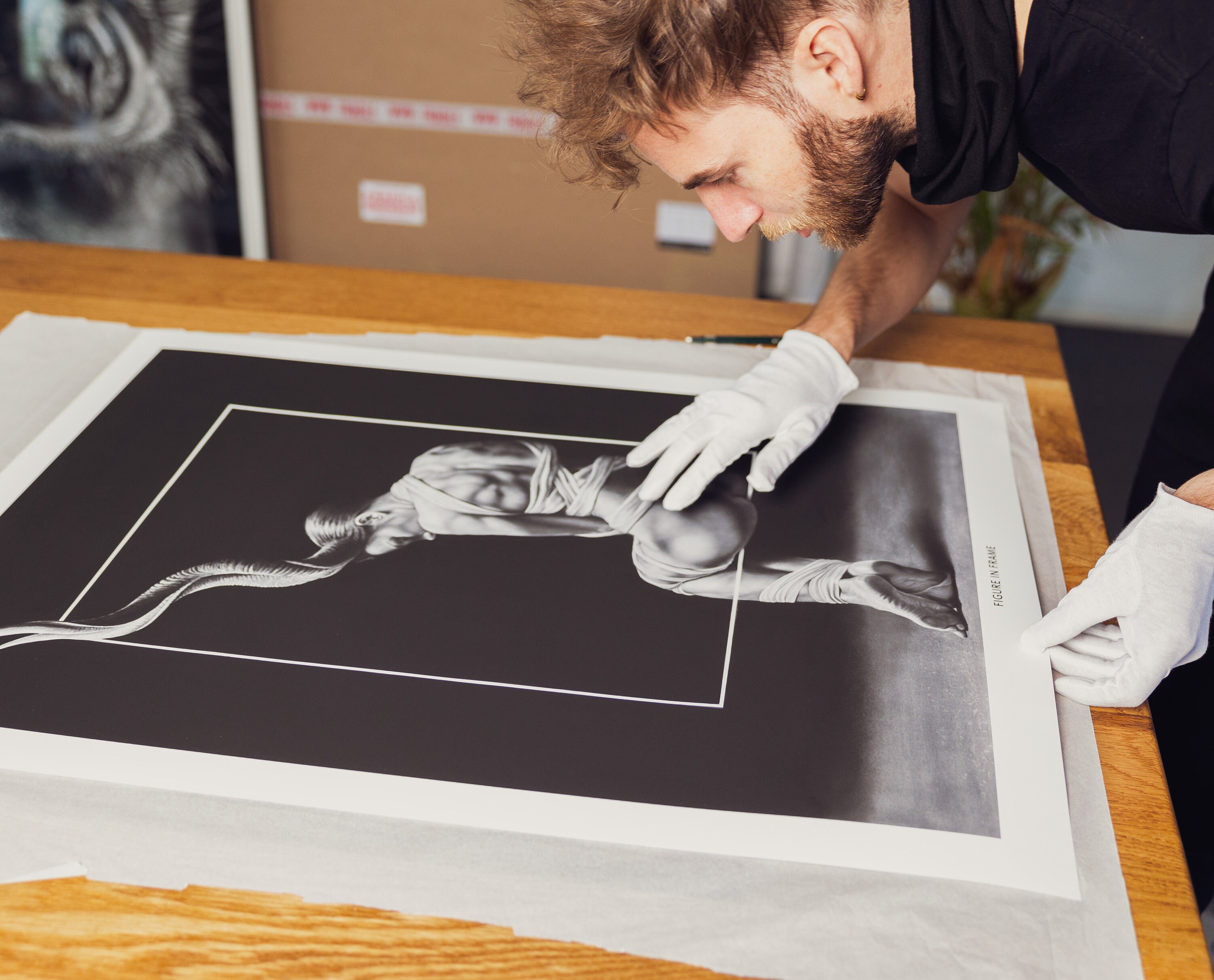 Figure in Frame Jono Dry Pencil Drawing Print - Etsy