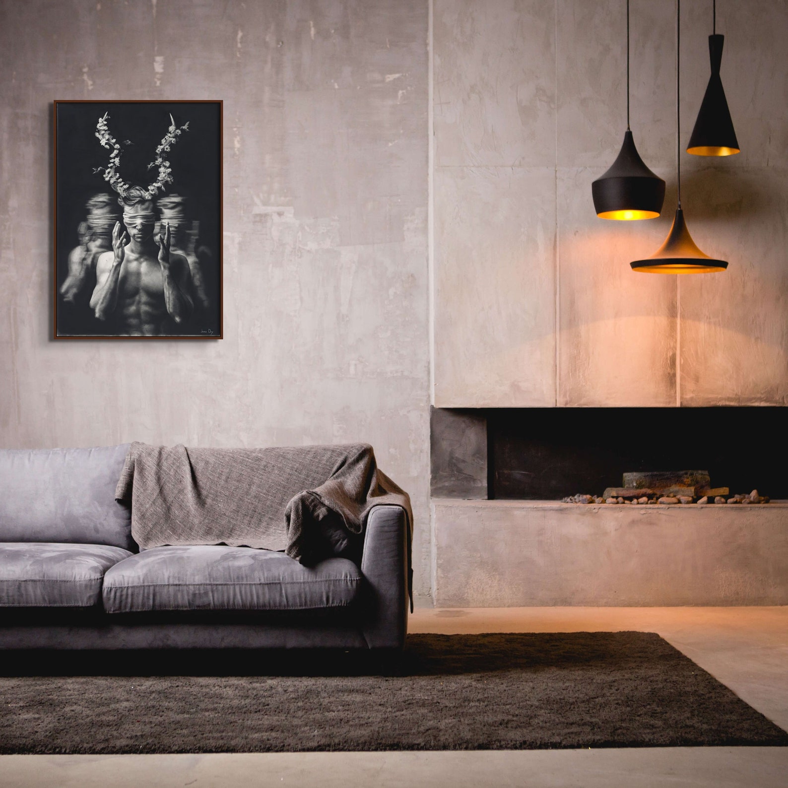 Berkana - Jono Dry Pencil Drawing Print - Etsy