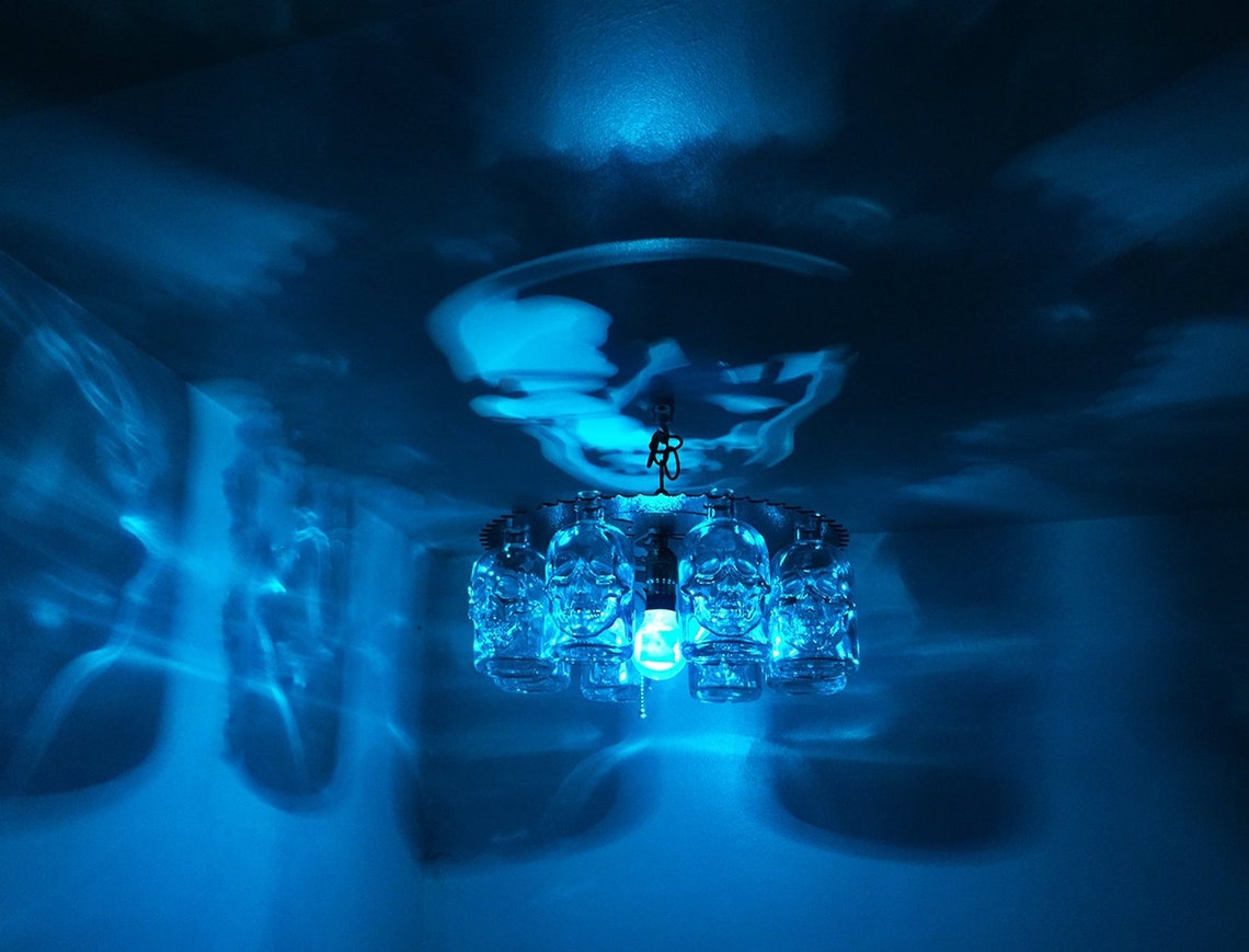 SKULL Bottle Shadow Light Unique Lighting Skull Lighting - Etsy