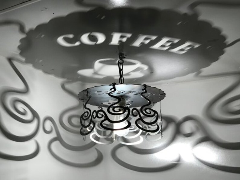COFFEE SHADOW LIGHT Ceiling Light Coffee Coffee Lover Gift - Etsy